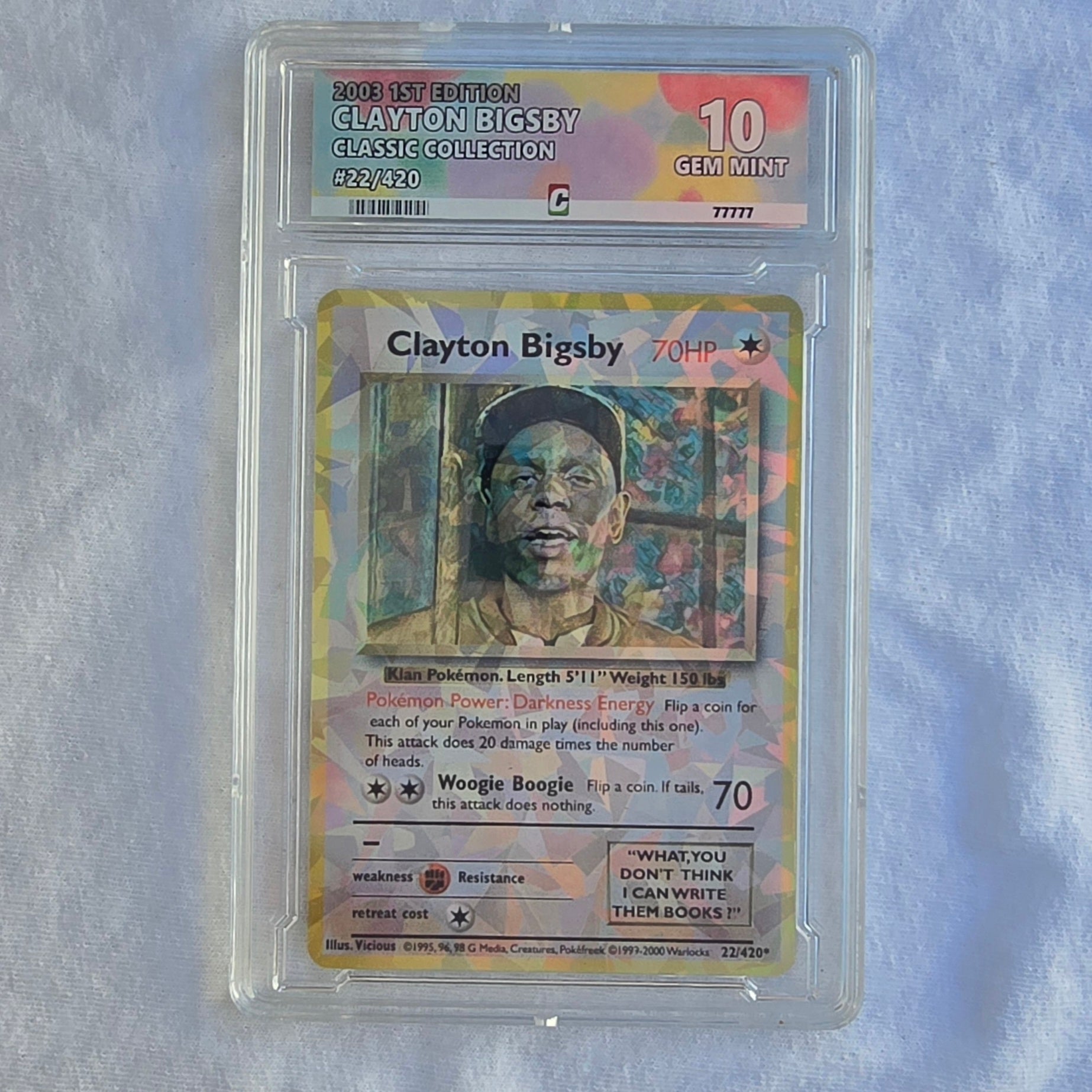 Clayton Bigsby With Custom Slab Pokemon Card - Chappelle Show ...
