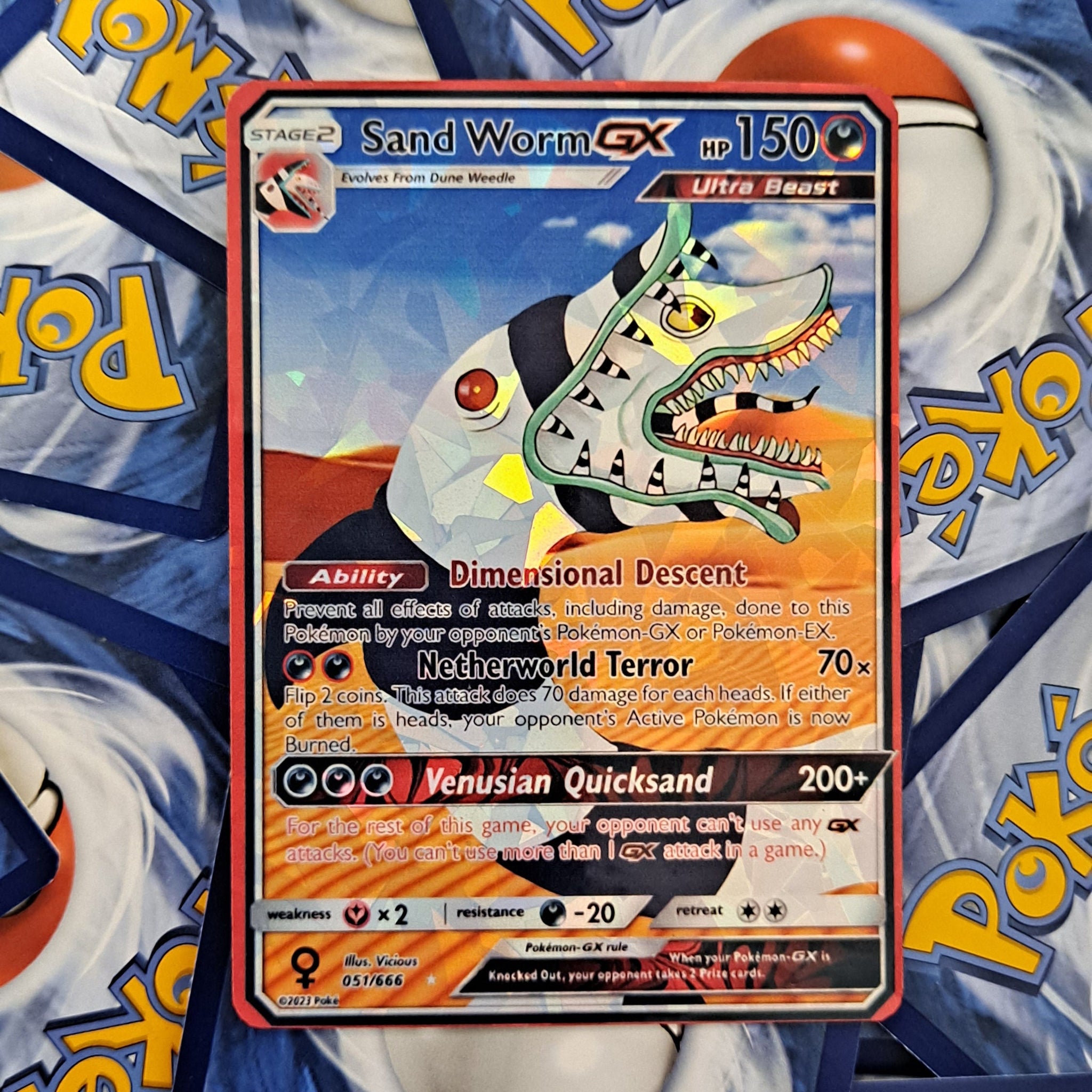 Beetlejuice Sand Worm Pokemon Card – ViciousProxies