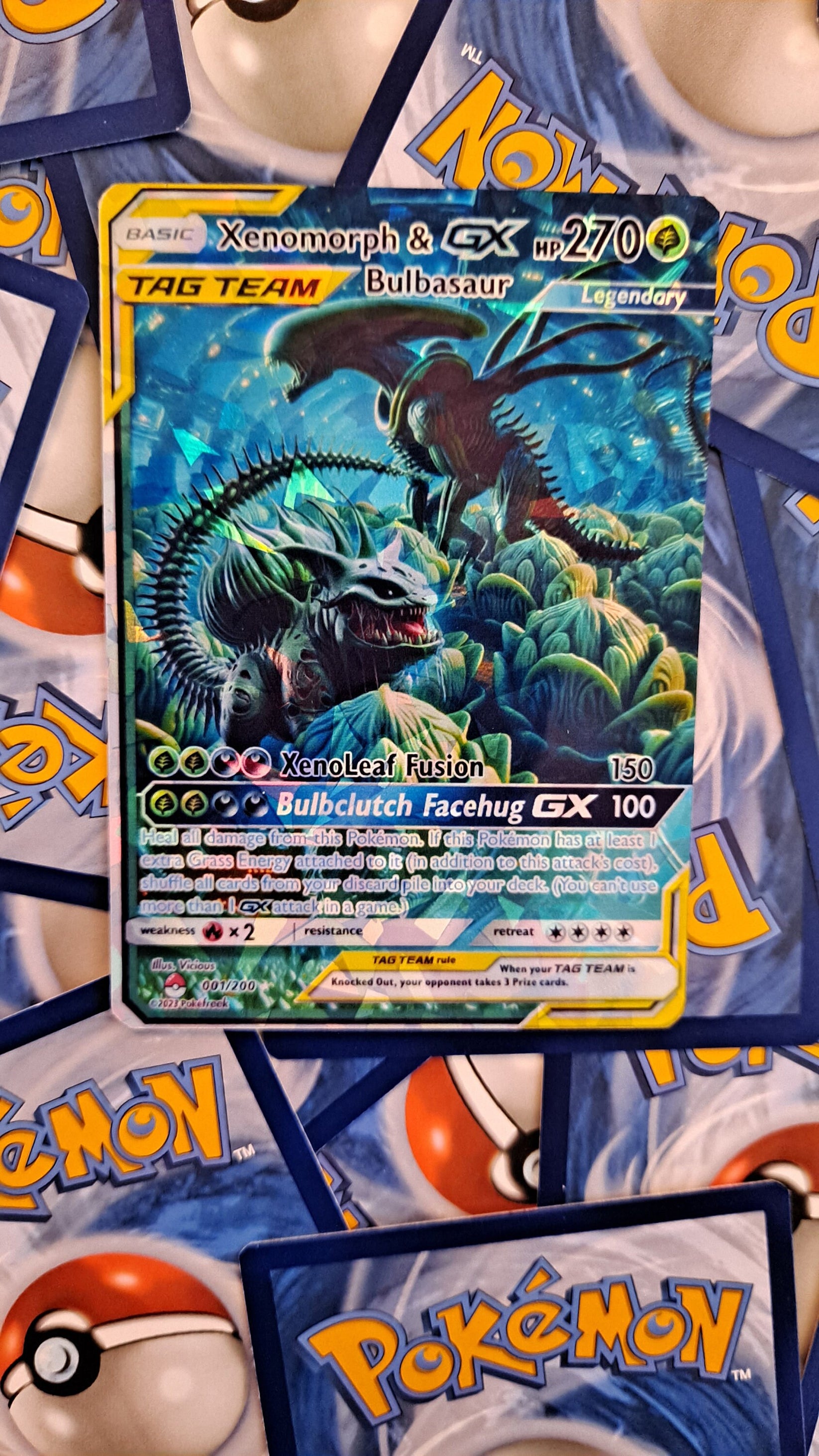 Bulbasaur And Xenomorph Tag Team Pokemon Card – ViciousProxies